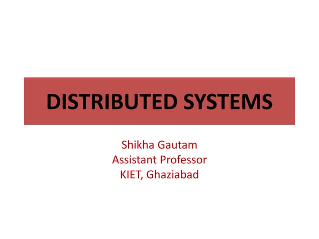 Agreement Protocols Distributed File Systems Distributed Shared Memory Ppt 9539