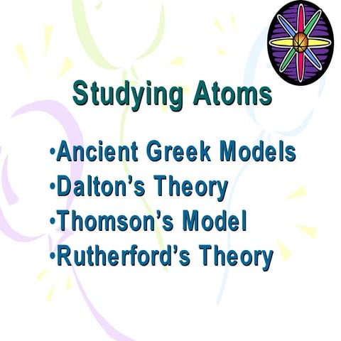 Atomic Theory power point cscope | PPT