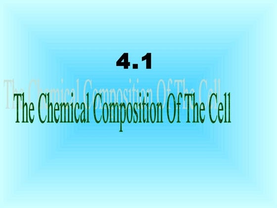 1 major chemical composition of living thing [biochemistry] | PPT ...