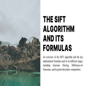 4 1 The Sift Algorithm And Its Formulaspptx 1909