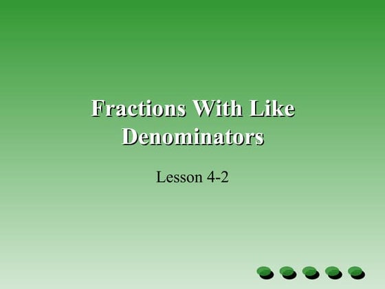 Fractions Class 7 Maths | PPT