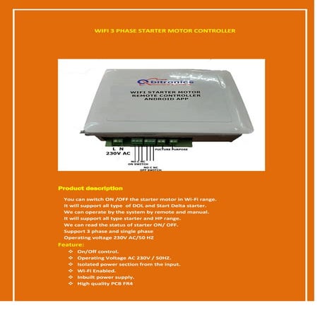 WIFI 3 PHASE STARTER MOTOR REMOTE | PDF