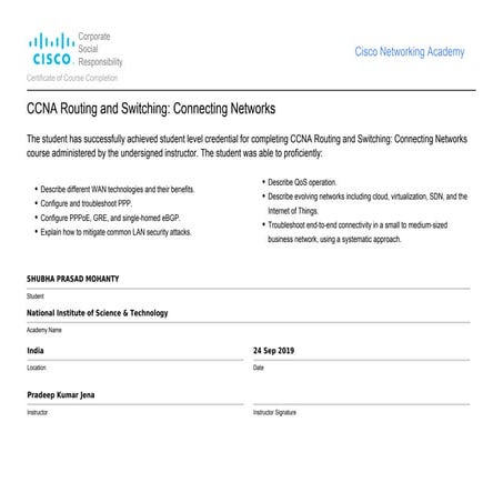 Cisco Ccna Itn Introduction To Networks Certification