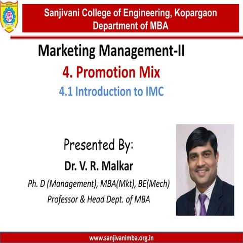 imc, Integrated Marketing Communication, Promotion Mix | PPTX
