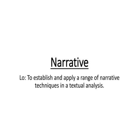 narrative | PPT