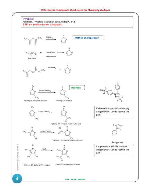 6. oxazole Heterocyclic compounds short notes for Pharmacy students ...
