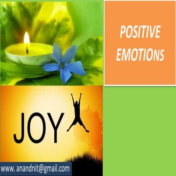 Positive emotion in Positive Psychology | PPTX