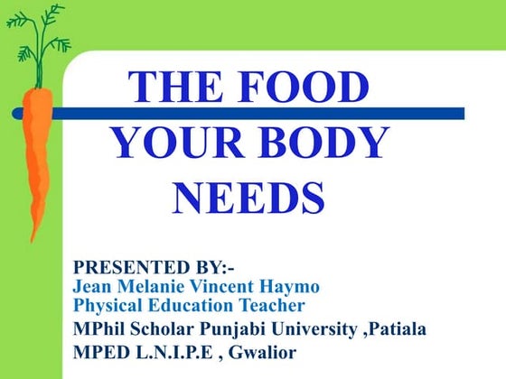 Components of Food | PPTX | Healthy Cooking and Eating | Food & Drink