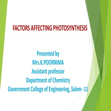 Factors affecting photosynthesis | PPTX