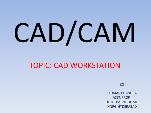 Cad cam input output devices | PPTX