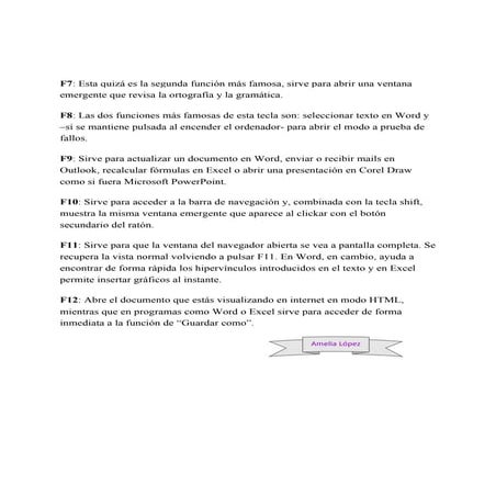 Practica. inf3 Métodos abreviados de teclado | PDF