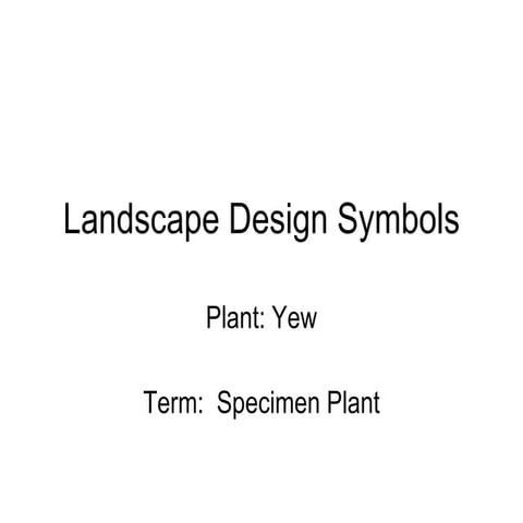 landscape design symbols | PPT
