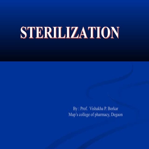 4. sterilisation | PPTX