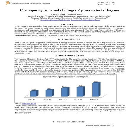 Contemporary issues and challenges of power sector in Haryana | PDF