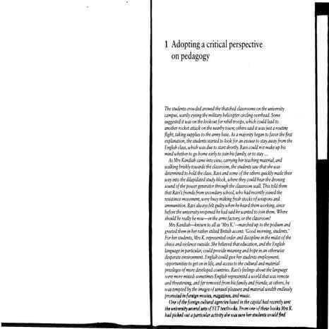 4. adopting a critical perspective on pedagogy | PDF