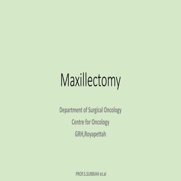 MAXILLECTOMY | PPTX