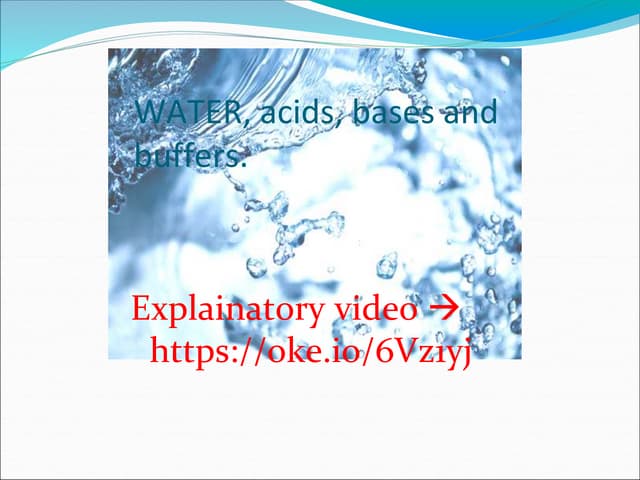 Biochem 1 water notes | PPTX