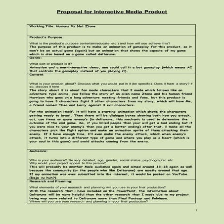 4. proposal (interactive) | DOCX | Computer Animation | Computer Software and Applications