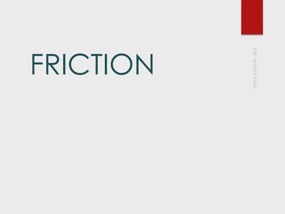 Friction Class 11 Physics Pptx