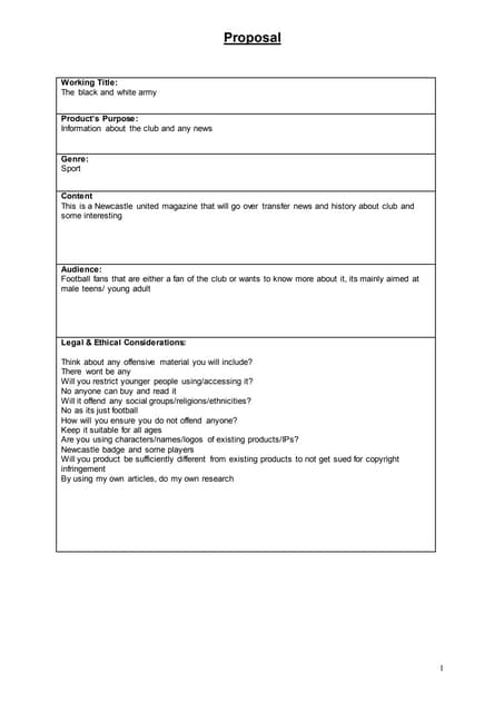 Proposal | DOCX | Soccer | Sports