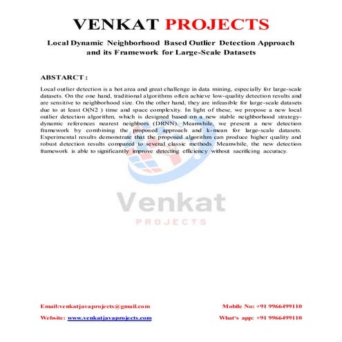 4 Local Dynamic Neighborhood Based Outlier Detection Approach And Its