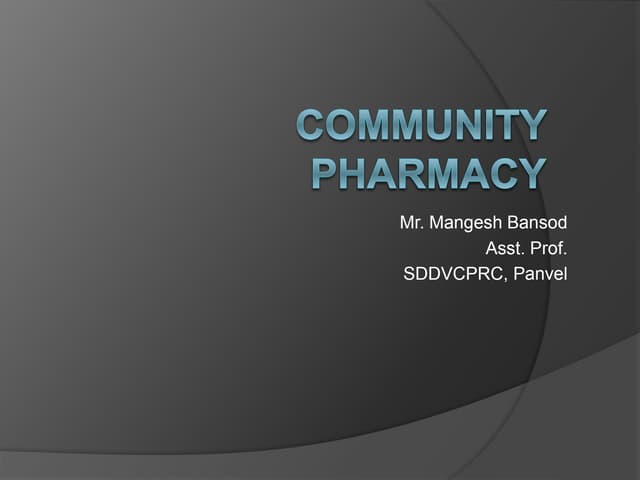 Introduction To Social Pharmacy -Role of Pharmacist In Public Health | PPTX