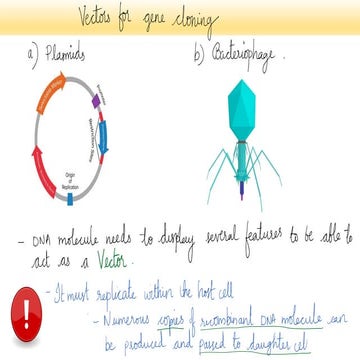 Plasmids and Bacteriophage | Vectors for Cloning | Arman Firoz | Short ...