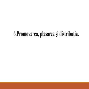 Promovarea, plasarea și distribuția | PPTX
