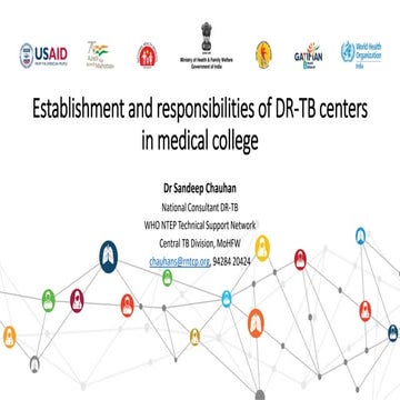 Establishment and responsibilities of DR-TB centers | PPTX