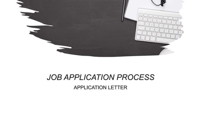 HOW TO WRITE JOB APPLICATION (Class XII) | PDF