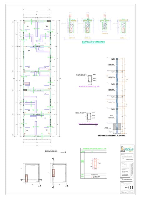 Estructuras bloque a, b y c, ok e-02 det cim a | PDF | Civil Engineering Industry | Industries