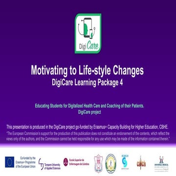 Motivating to Life-style Changes. DigiCare Learning Package 4.pptx