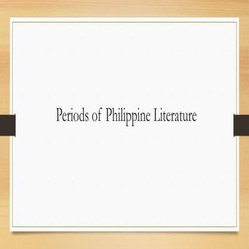 What Are The Different Literary Periods In Philippine Literature? – RPZGIY