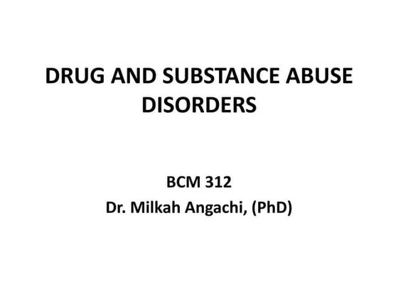 Substance abuse | PPTX