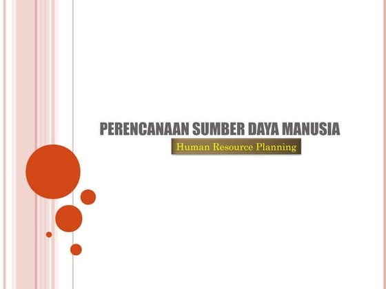 Bab 4 Perencanaan Sumber Daya Insani | PPT