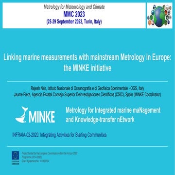 4. O-97 Nair - The MINKE project metrology for integrated marine ...