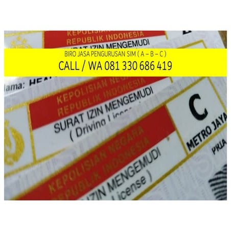 WA 081 330 686 419 Buat SIM Sidoarjo | PDF