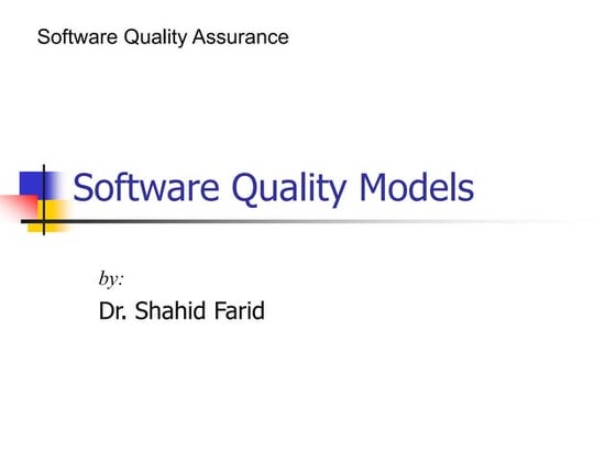 McCall Software Quality Model in Software Quality Assurance | PPTX