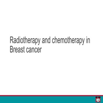 Radiotherapy and chemotherapy for breast cancer patients.ppt