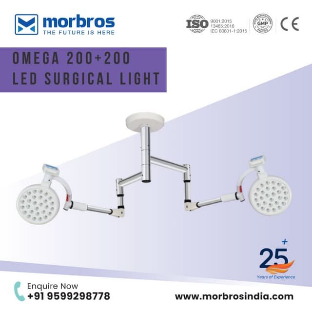 OMEGA 200+200 LED SURGICAL LIGHTS Morbros India | PDF
