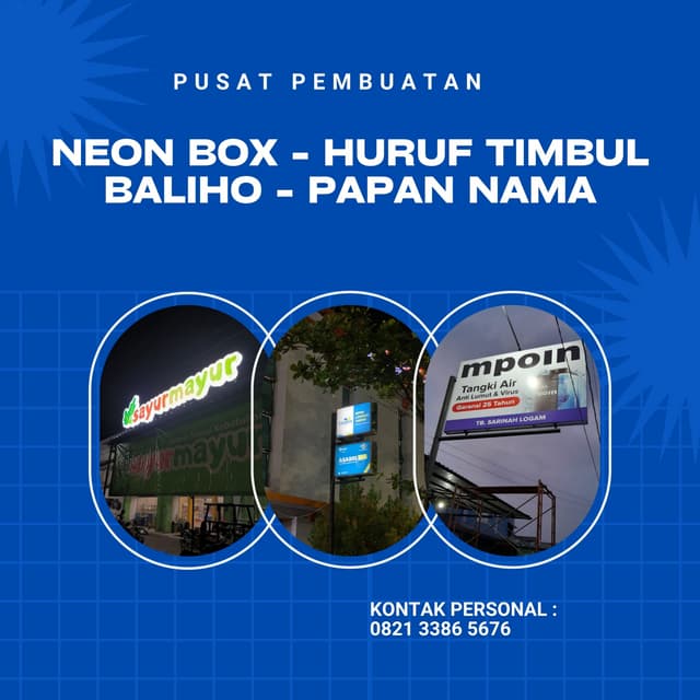 Dari TEGAL, WA 0821 3386 5688 Jasa Pembuatan Neon Box Melayani Wilayah ...