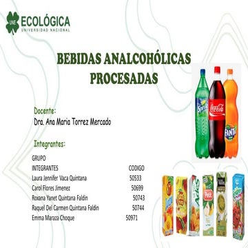 Bebidas alcoholicas y no alcoholicas | PPTX