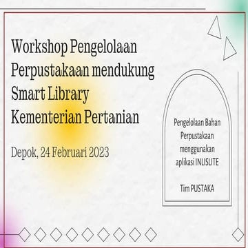 Pengolahan Buku menggunakan INLISLITE 3.1 | PDF