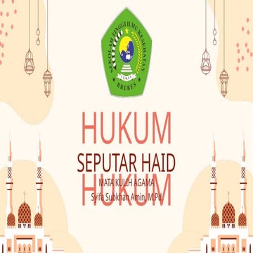 PPT FIQH WANITA HAID DALAM SYARIAH ISLAM.pptx