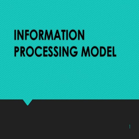 Information Processing Model for Unerstanding Consumer Learning | PPTX | Data Storage and ...