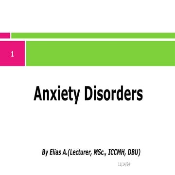 Anxiety disorders DSM-5 | PPT