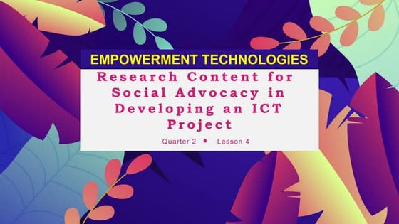 Infographics and I.C.T Project | PPT