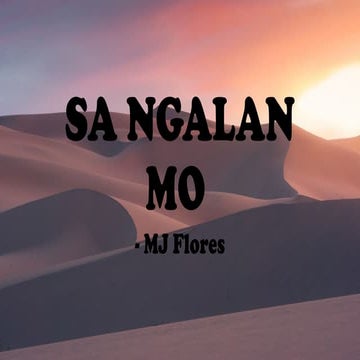 4. SA NGALAN MO.PPTX worship song for the beginners | PPTX