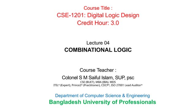 Digital Logic & Design (DLD) presentation | PPT