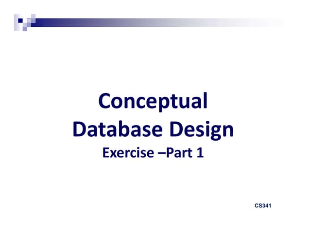 Erd practice exercises | PPTX